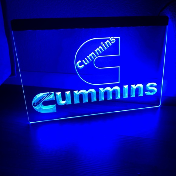 Other | Cummins Led Neon Blue Light Sign 8x12 | Poshmark